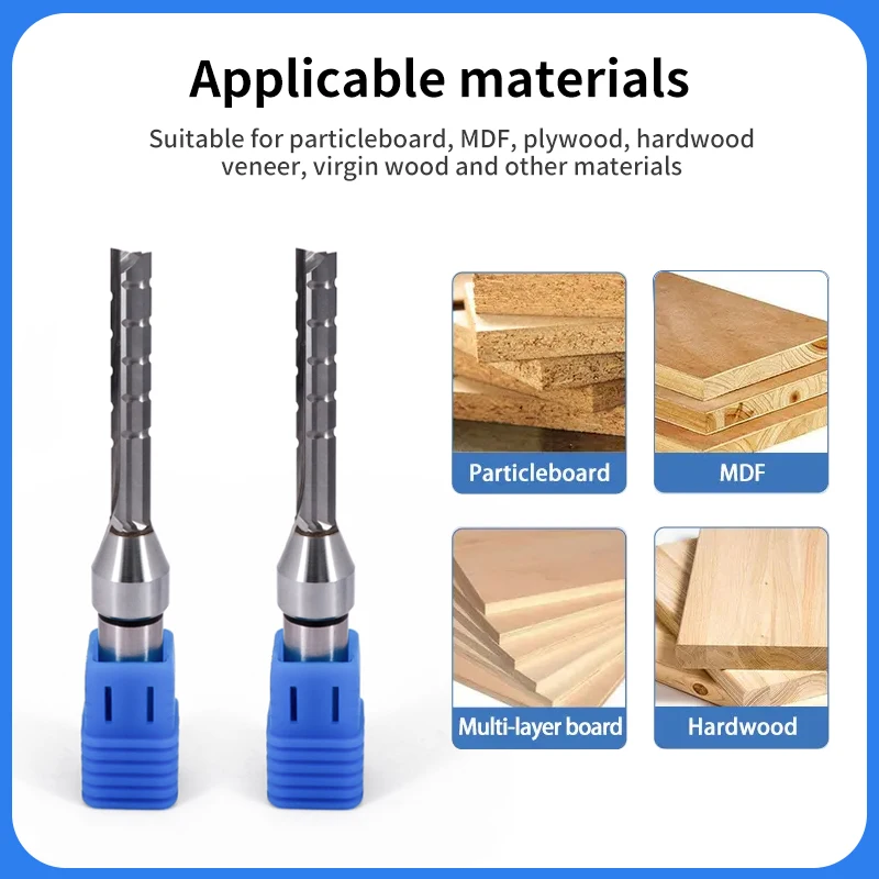 FST Carbide TCT 2 Flute 3 Flute Straight Router Bits 1/2 Shank TCT ...