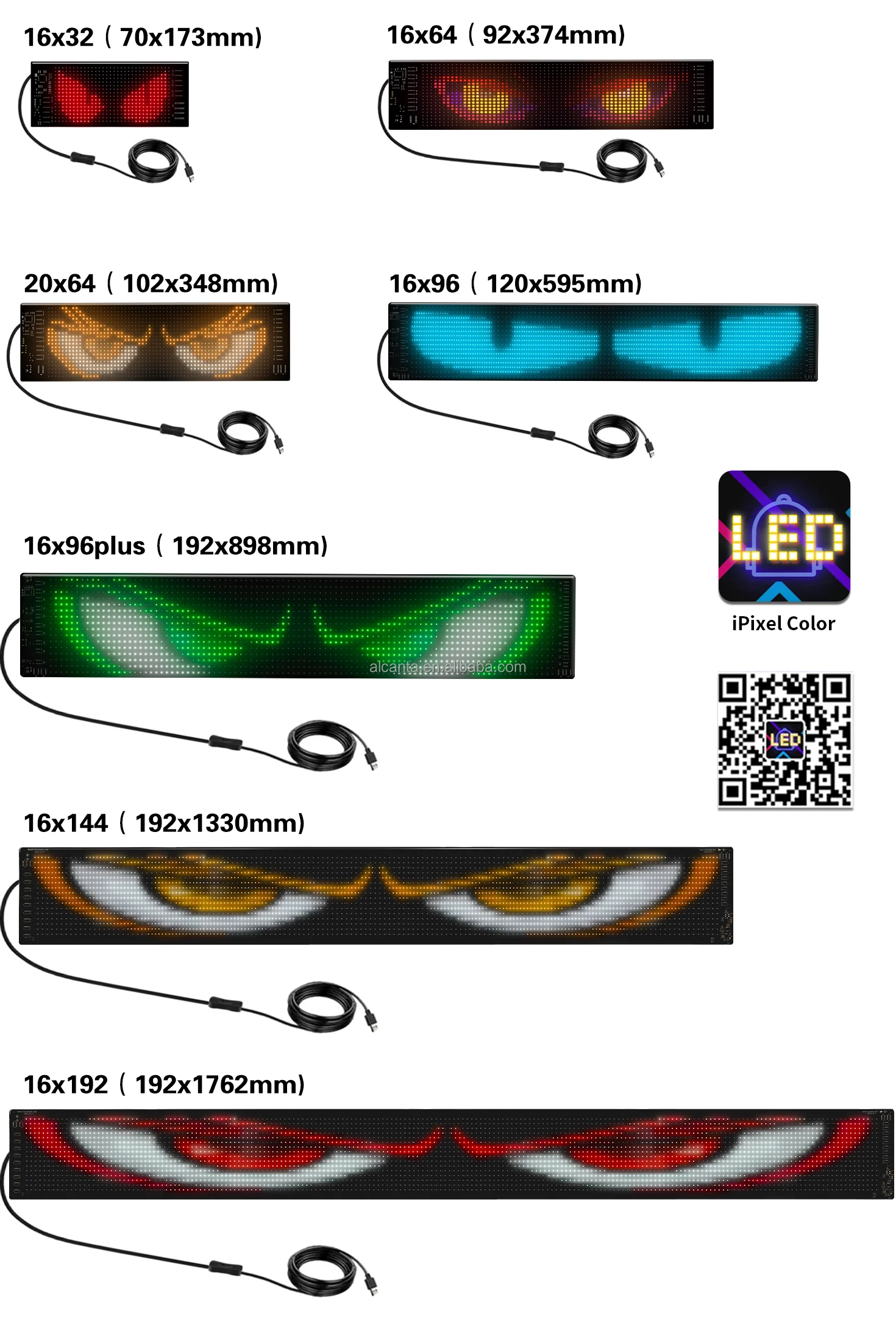 DIY RGB Car LED Matrix Pixel Panel - Devil Eyes Lights