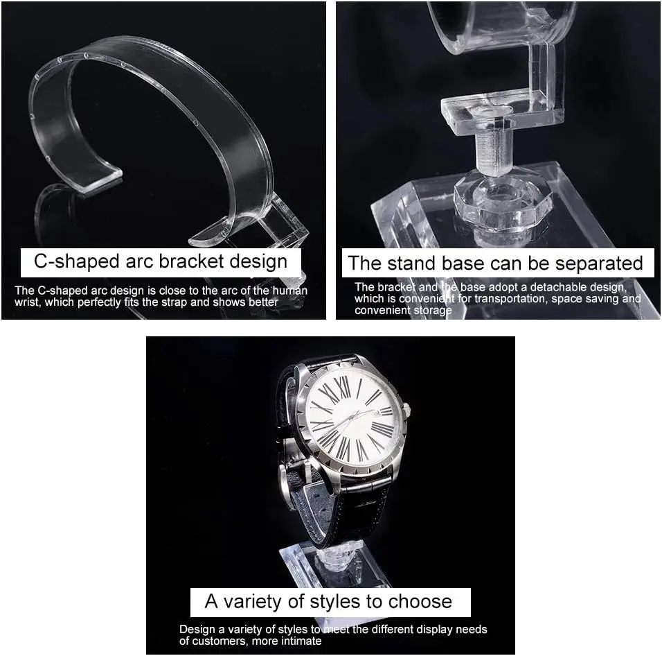 Customized Logo C Ring Wrist Watch Rack Stand Acrylic Display Holder ...