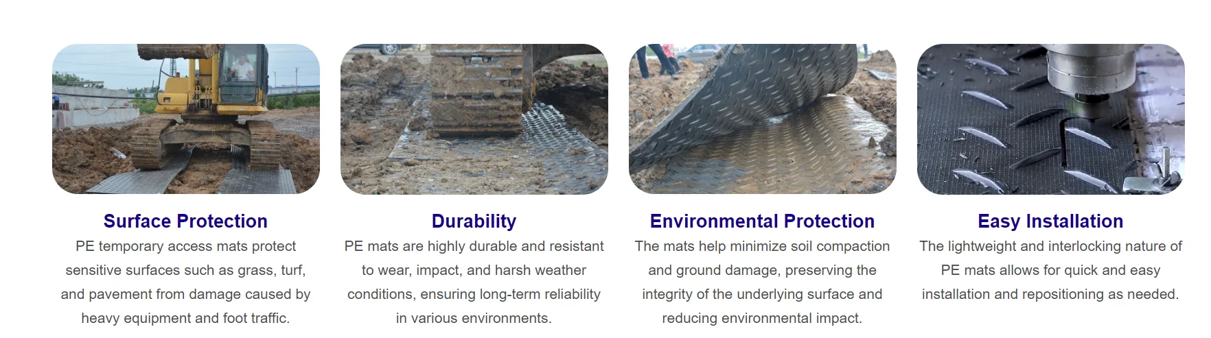 Plastic Oil Rig Heavy Duty Ground Protection Mats Trackway Matting ...