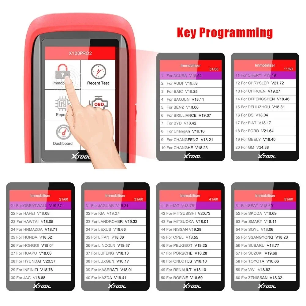 XTOOL X100 Pro3 Professional Key Programmer Car Diagnostics Tools Code ...