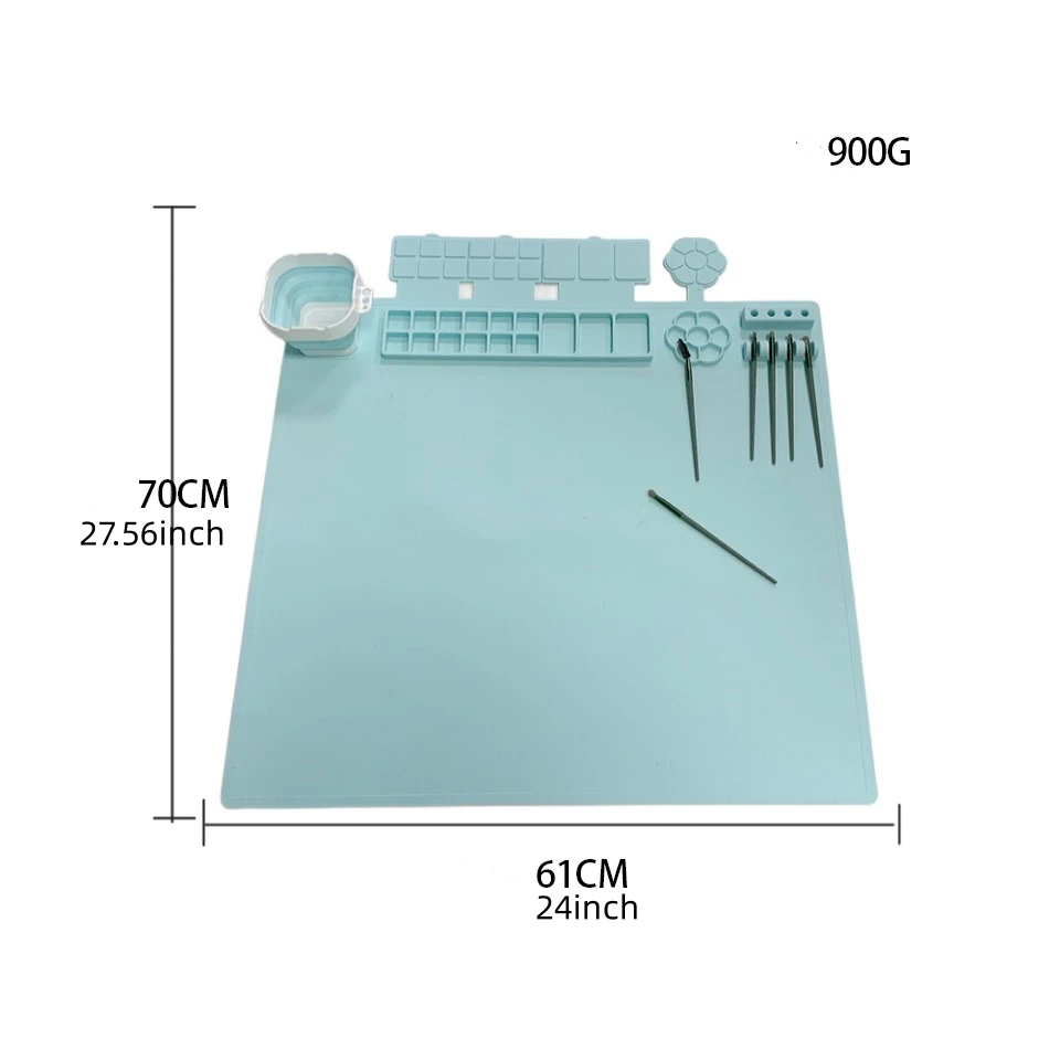 Extra Large Silicone Kids Painting Mat With Cups And Paint Palette ...
