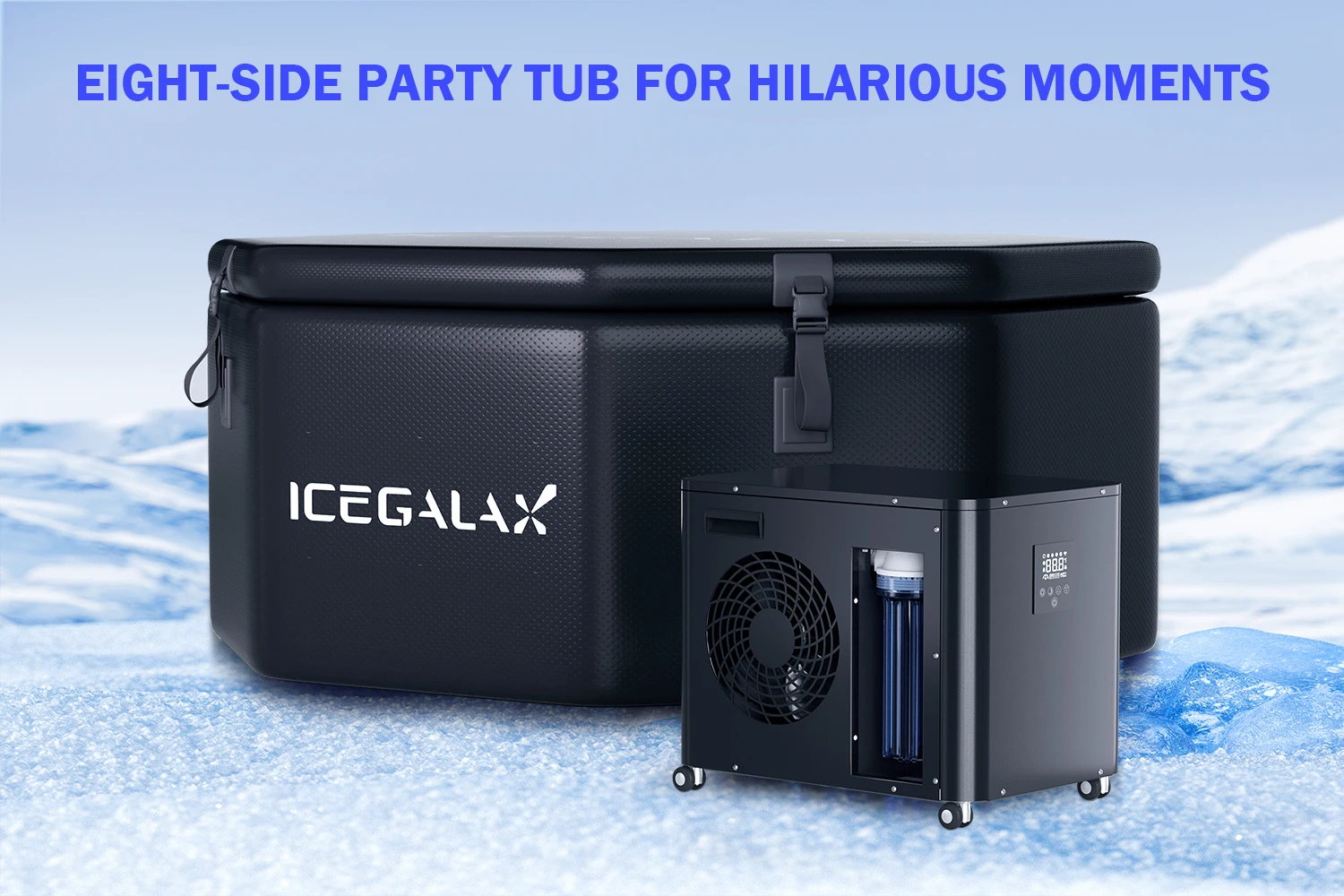 Icegalax Large Outdoor Inflatable Spa Tubs 6-Person Party Plunge for ...