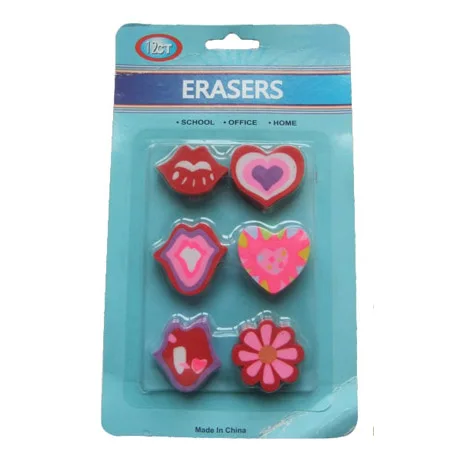 Custom Design Festival Cartoon 8 Pack Die Cut Eraser Set - Buy Custom ...