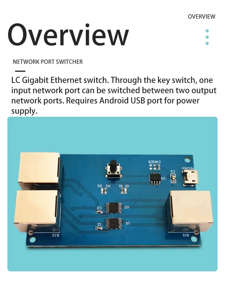 LC Gigabit Ethernet Port Switcher Intranet Switcher Network Cable ...