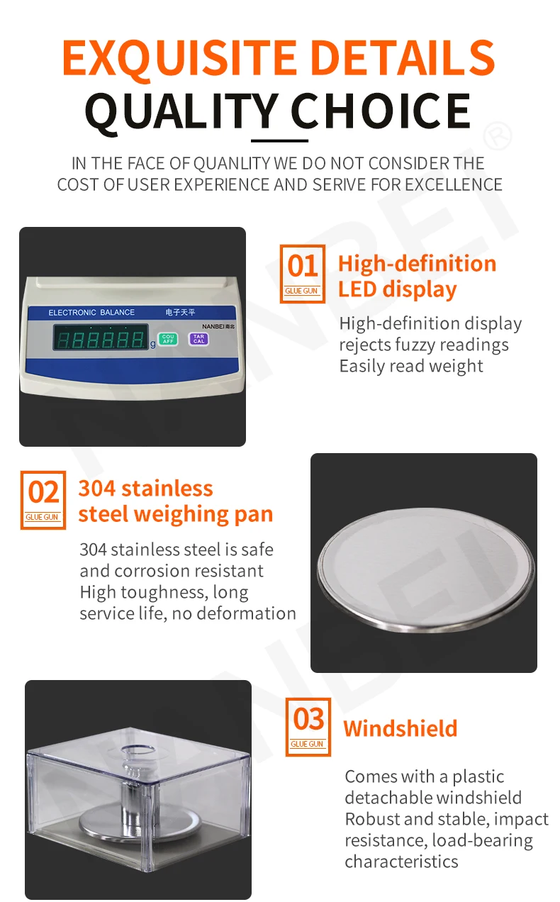 0.1mg 300g Laboratory Digital Display Electronic 0.0001g Analytical ...