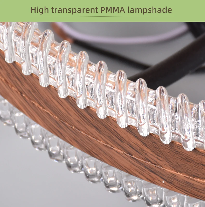 Aier Modern Ceiling Fan With Light Wood Acrylic Abs Fan All Copper ...