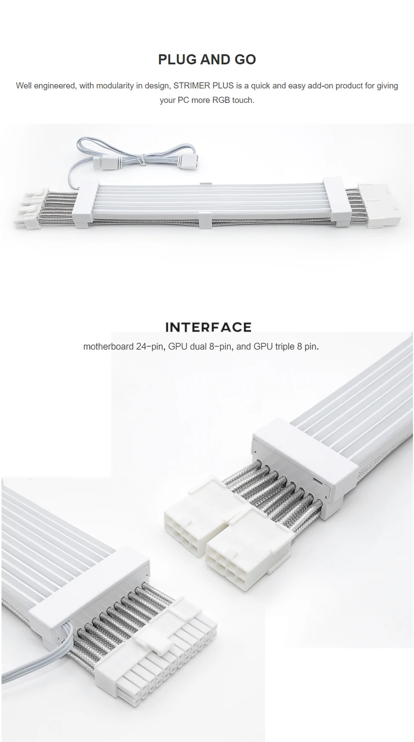 Gpu Extension Cable Argb Plus Rainbow Neon Line Led Light Cover Atx ...