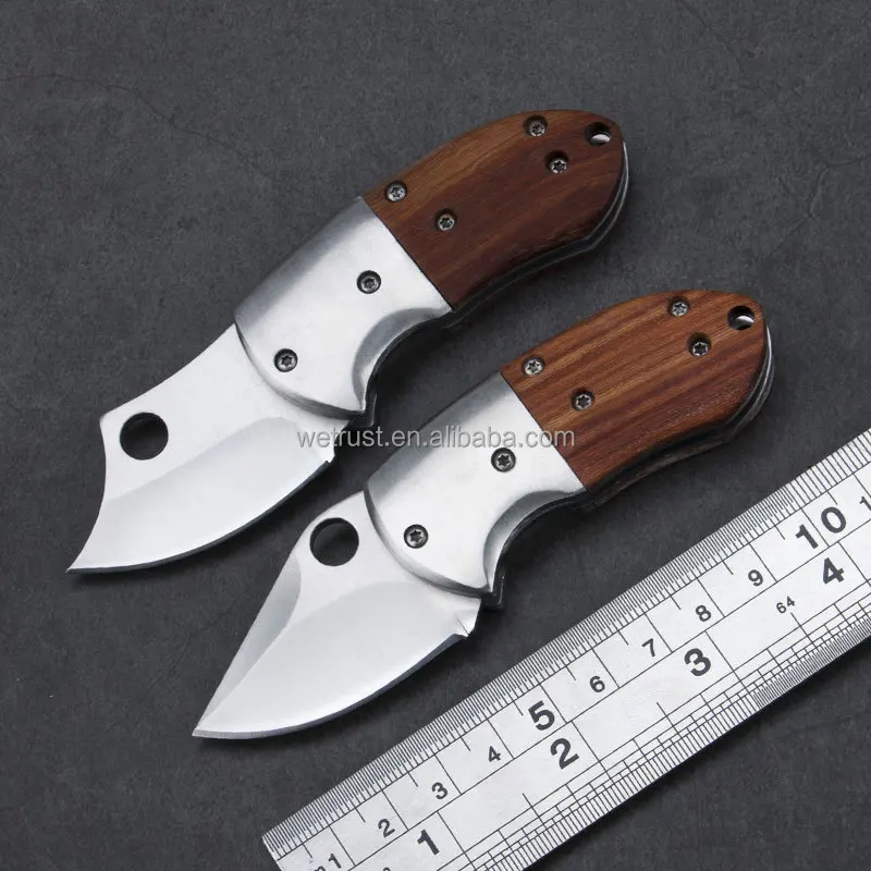 Folding Outdoor Pocket Hunting X50 Wood Handle Knife With Glass Breaker ...