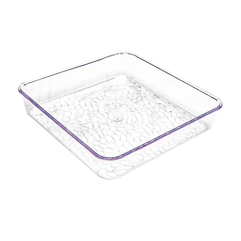 Square transparent plastic storage tray, fruit and vegetable cleaning ...