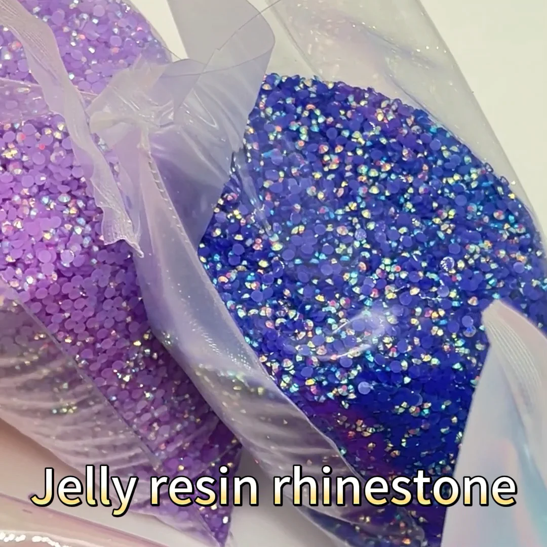 Wholesale Jelly Ab Rhinestones Cristals Crystal Flat Back Resin ...