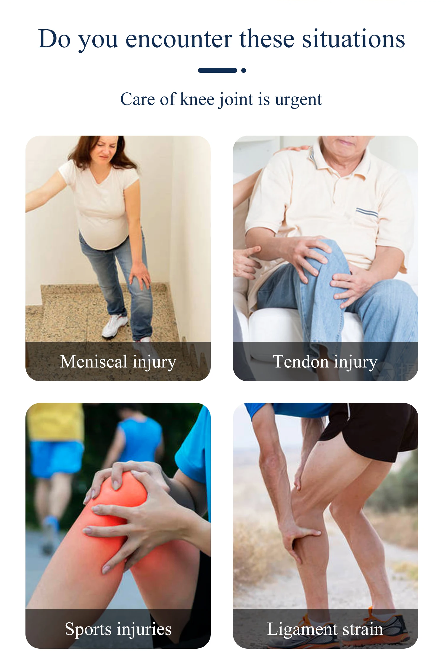 Medical Patellar Immobilizer Strap Fracture Knee Brace Adjustable ...