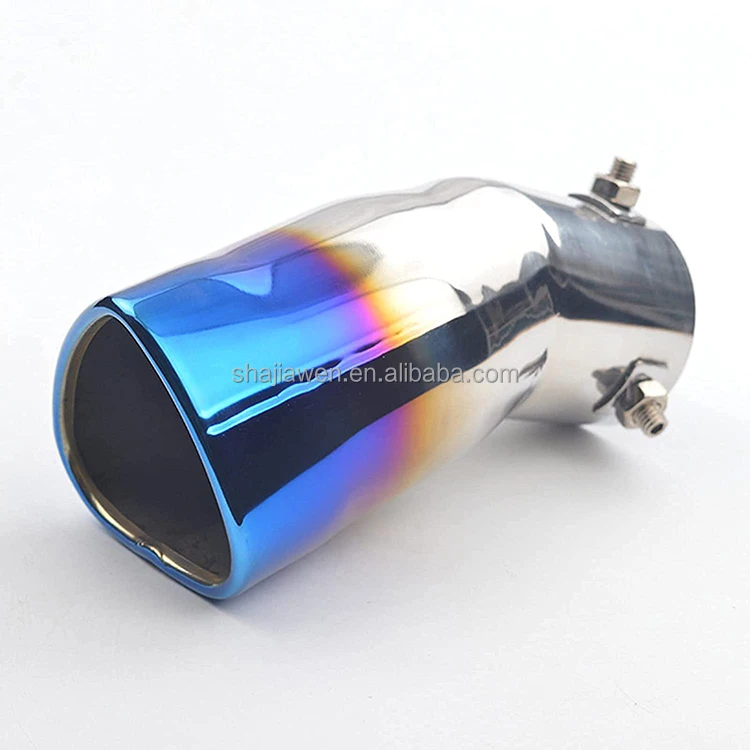 Stainless Steel Heart Shape Exhaust Tips Blue Exhaust Tail Pipe Tip ...
