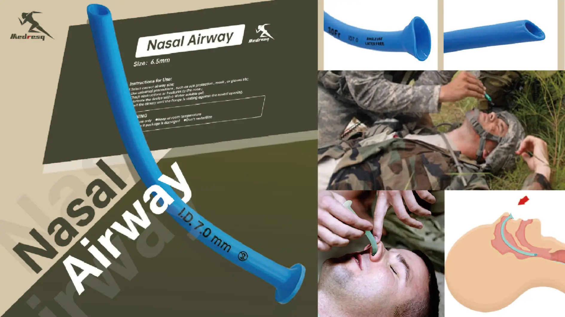 Medresq Hot Sale Medical Disposable Nasopharyngeal Airway For First-aid ...