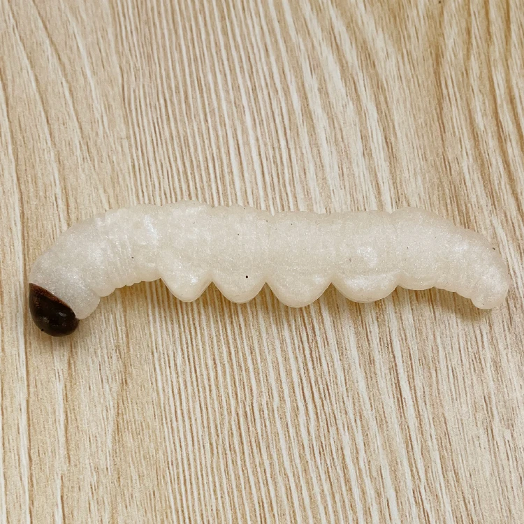 8cm Artificial Maggot Grub Worms Cicada Chrysalis Soft Baits Soft Lures ...