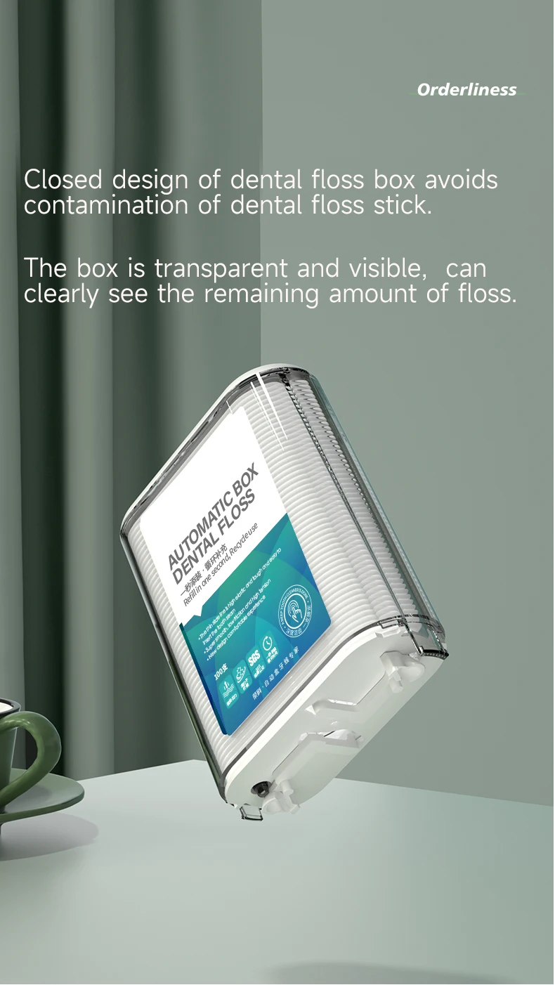 Portable Replacement Storage Dental Floss Pick Box 88pcs Stick Holder ...