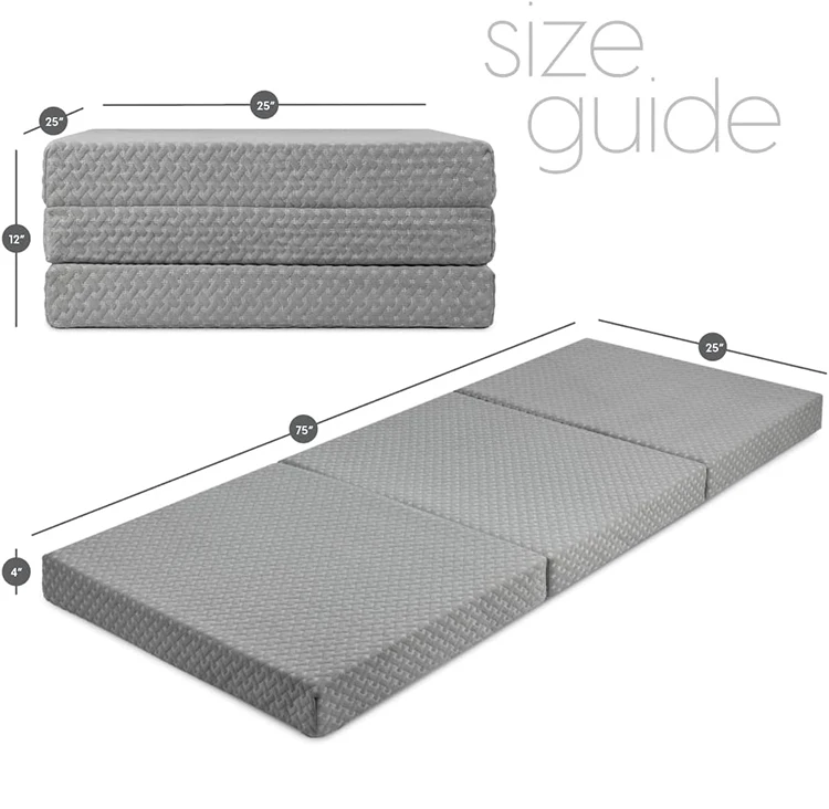 Memory Foam Folding Mattress - Space-Saving Portable Bed