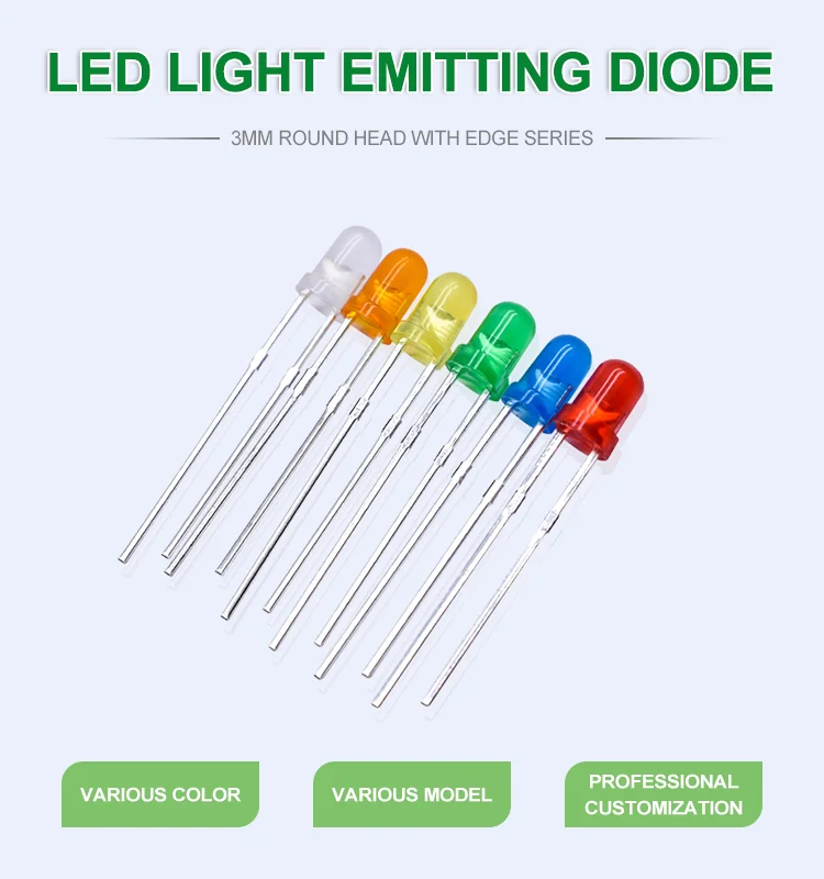 3mm 5mm 8mm 10mm Red Green Blue White Led Light Components 5mm 360nm ...