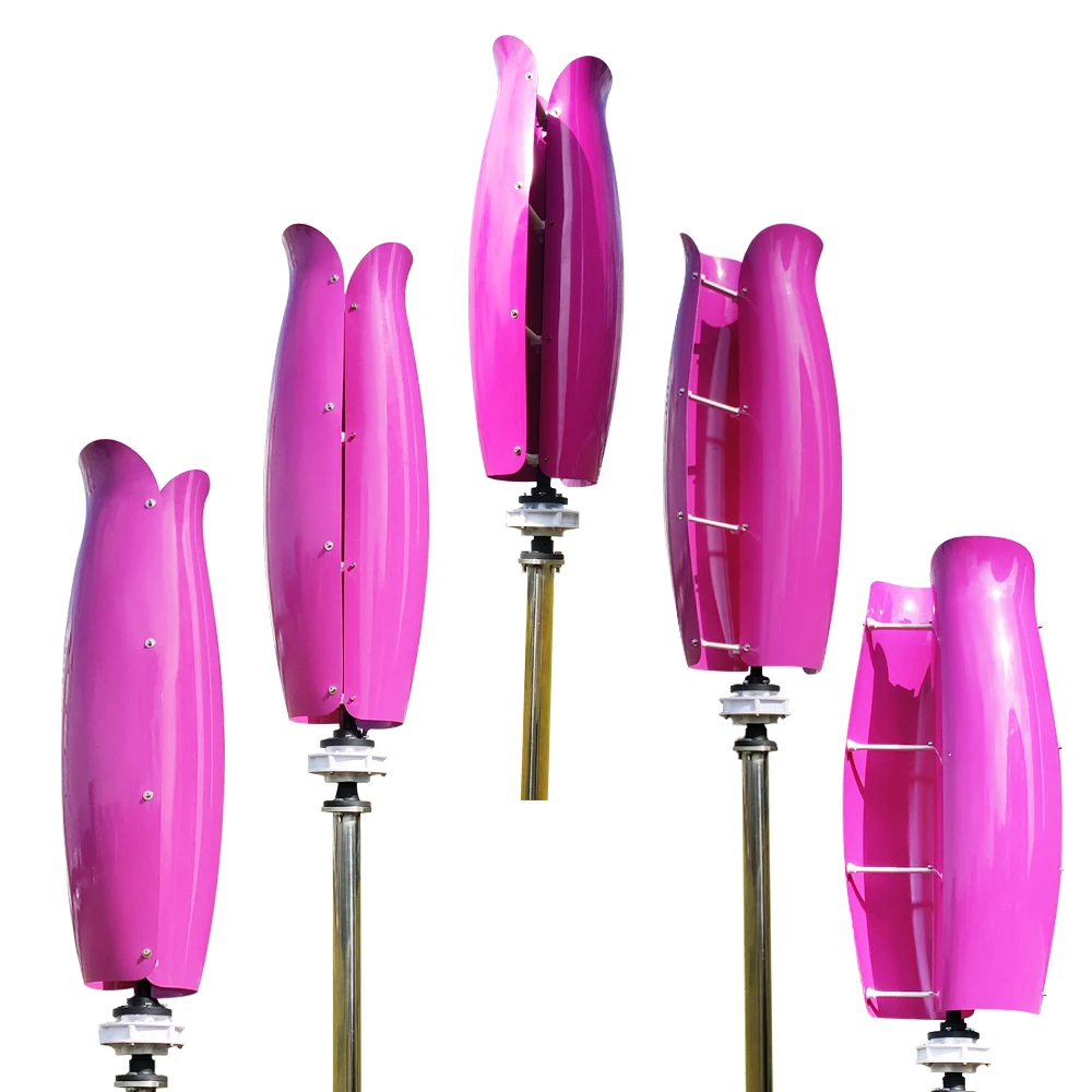 3kw Tulip Design Vertical Wind Turbine 24v 48v 3kw Vertical Axis Wind ...
