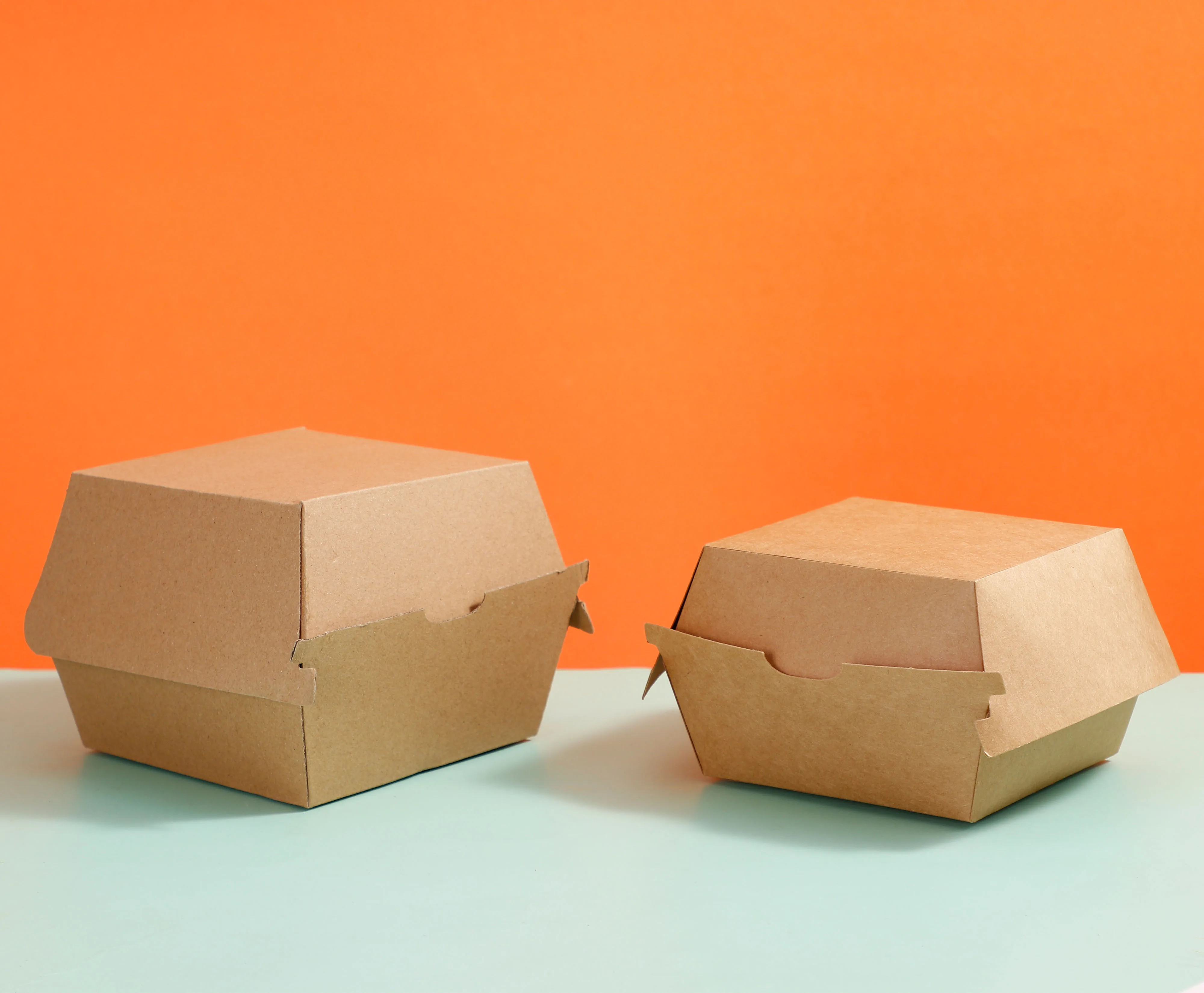 Caja Food Grade Paper Carton Para Guarder Hamburguesas Disposable ...