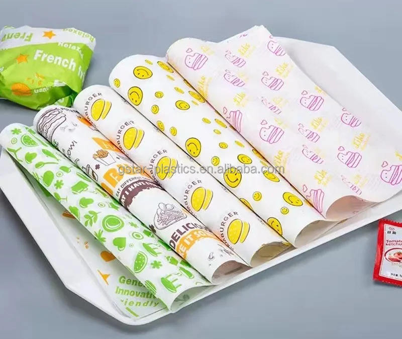 Greaseproof Paper Wrapper Burger Shawarma Sandwich Sushi Wrapping Paper ...