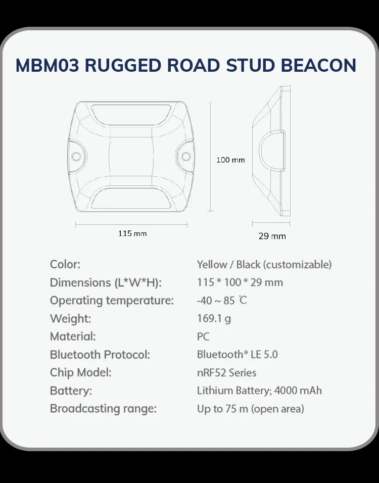 Minew Robust Beacon MBM03 - 10 Year IOT RTLS for Indoor Tracking