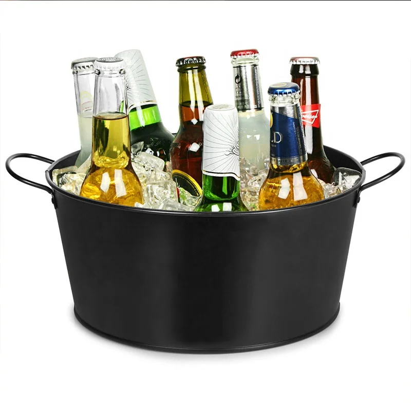 Modern Large Galvanised Steel Beverage Tub Portable Beer Wine Chillers ...