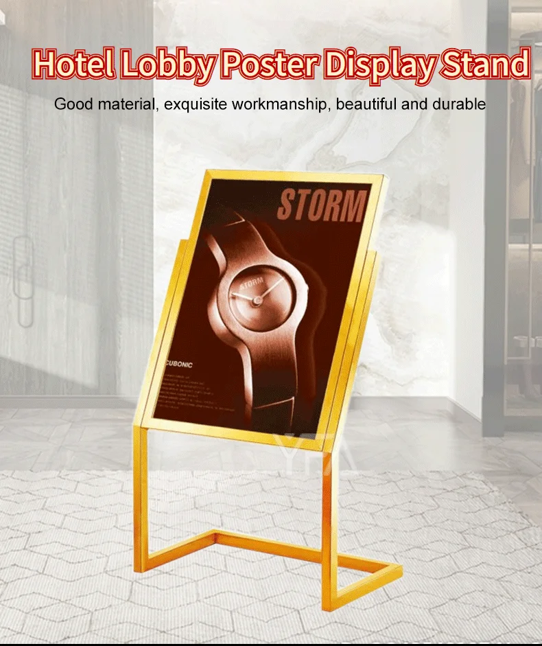 Titanium Gold Hotel Lobby Signage and Display Stand Lobby Welcome Board ...