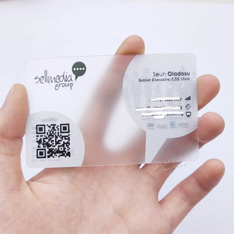 Customized Printing Credit Card Size Clear Transparent Business Card ...
