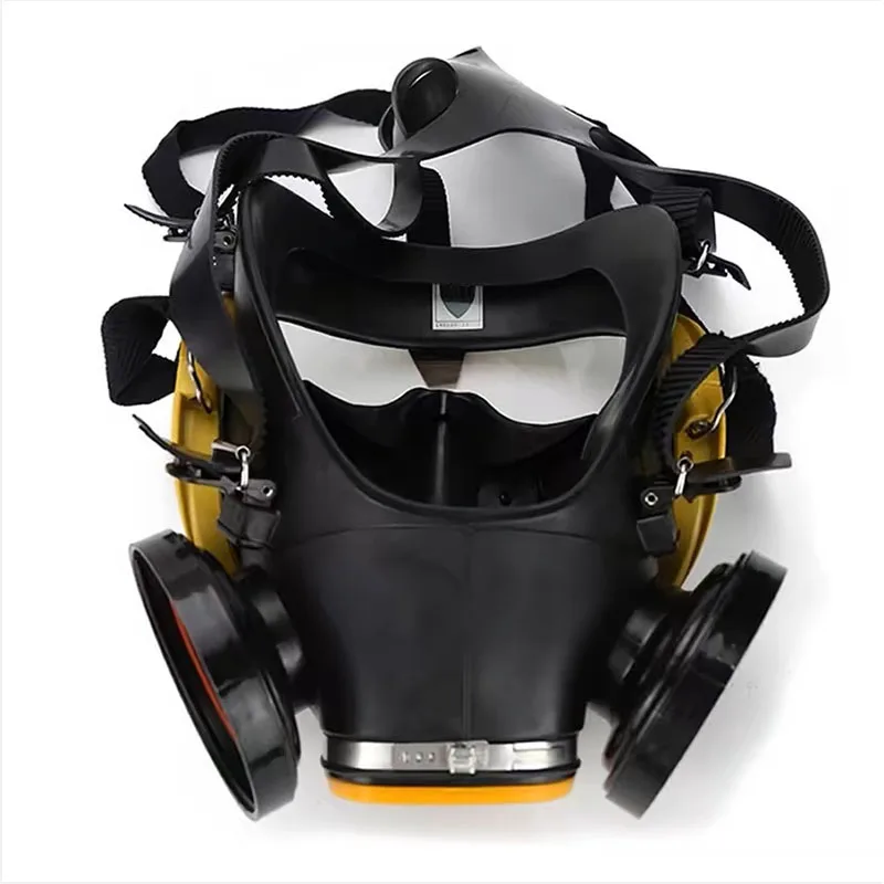 Full Facepieces Mask Silicone Gas Respirator Double Bayonet Cartridge ...