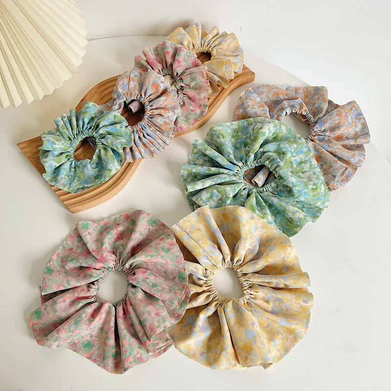 Cute Lace Wavy Lace Flocked Hair Circle Ball Head Tie Hair Large ...