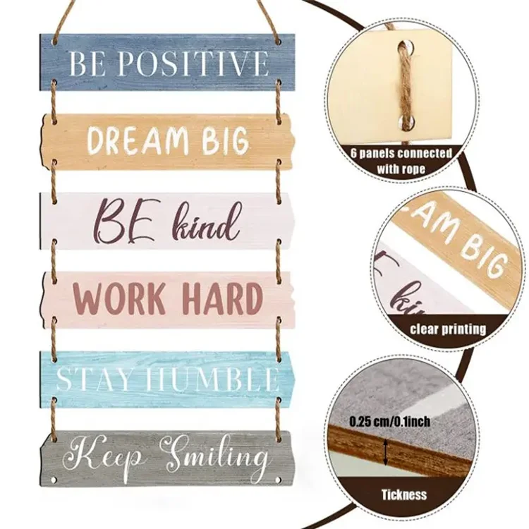 Modern Wall Decor Mdf Wood Sign Wall Hanging Wooden Plaque For Home ...