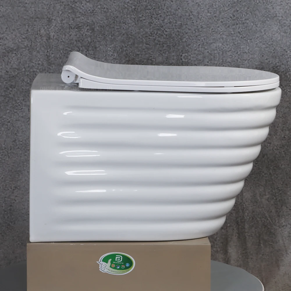 New Design Bathroom Floating Toilet Wc Ceramic Tankless Rimless Gravity ...