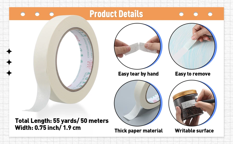 Masking Tape Bulk General Purpose Masking Tape Paint Craft Painter ...