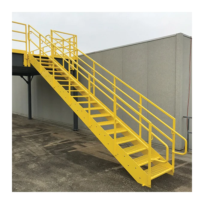 Outdoor Industrial Galvanized Steel Stair Metal Staircase exterior ...