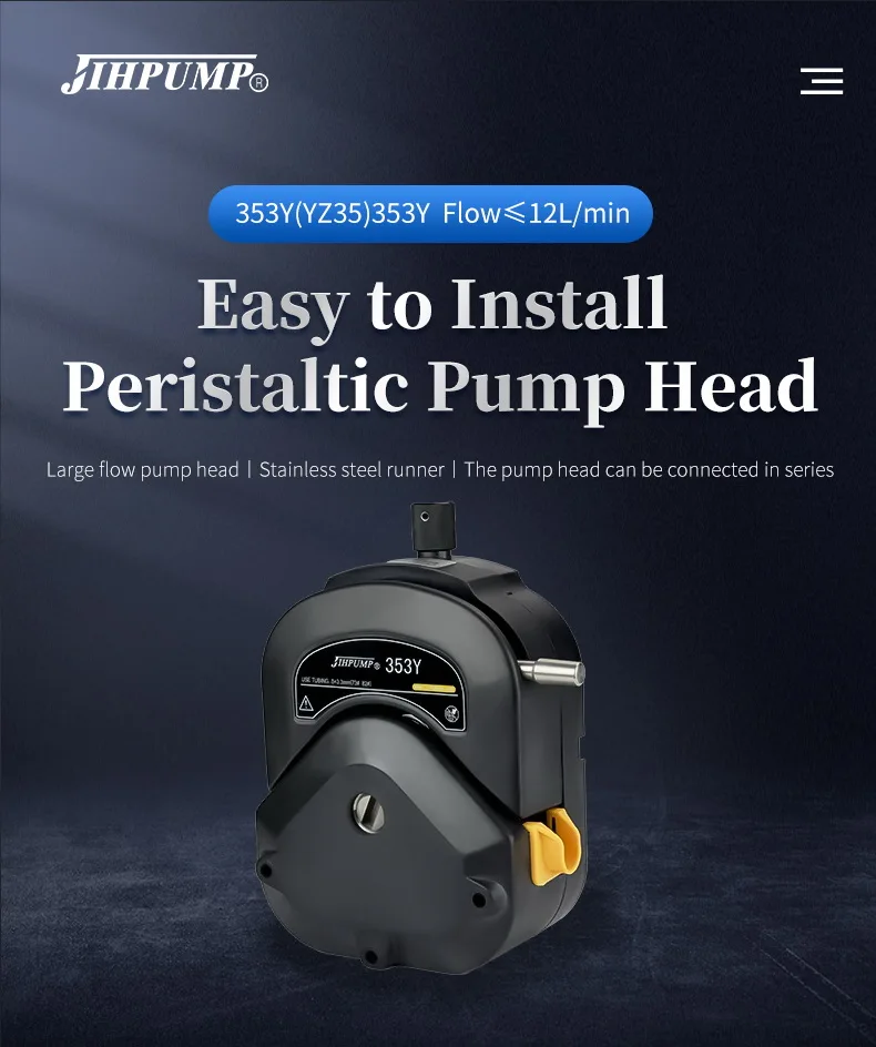 JIHPUMP Easy Load Pump Head 353Y - 12l/min Dual Pump Heads