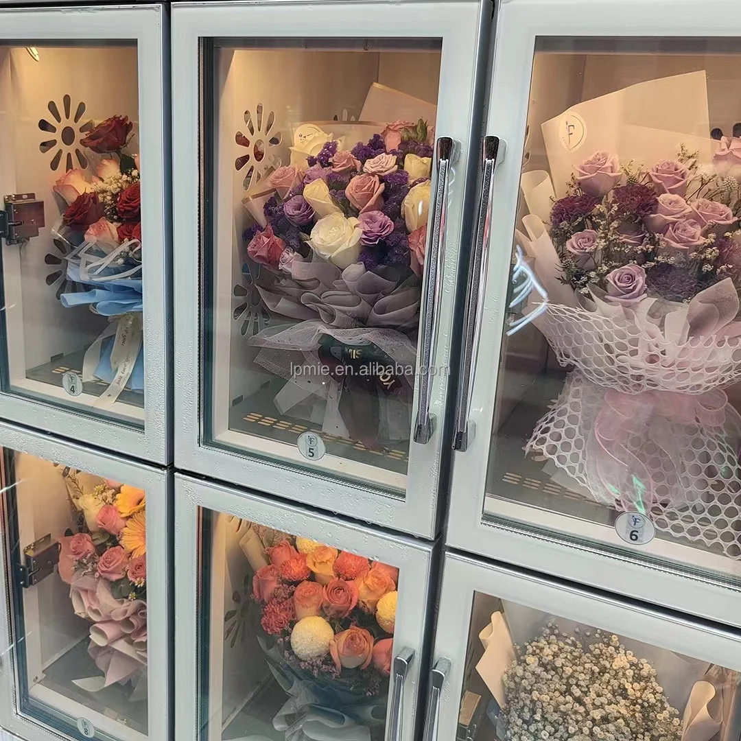 Vending Machine For Fresh Flower Bouquet Airport Pick Up Flower Vending ...