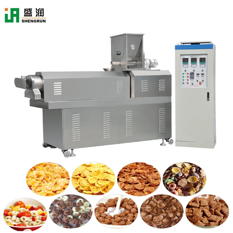 Automatic Corn Flakes Processing Line 100-800kg/h Output Food Grade ...