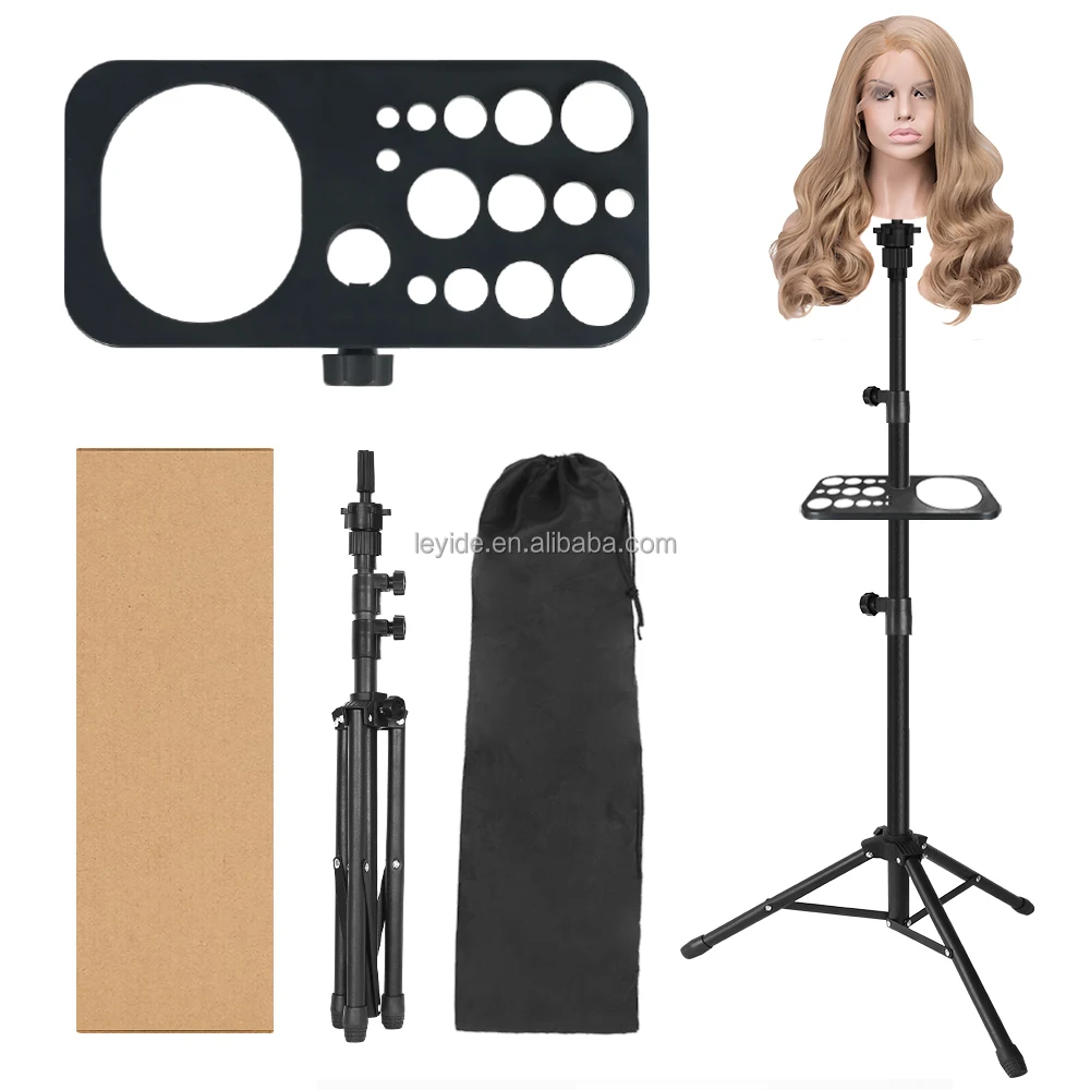 AliLeader Wig Stand Tripod Adjustable Mannequin Head Stand Tripod with ...