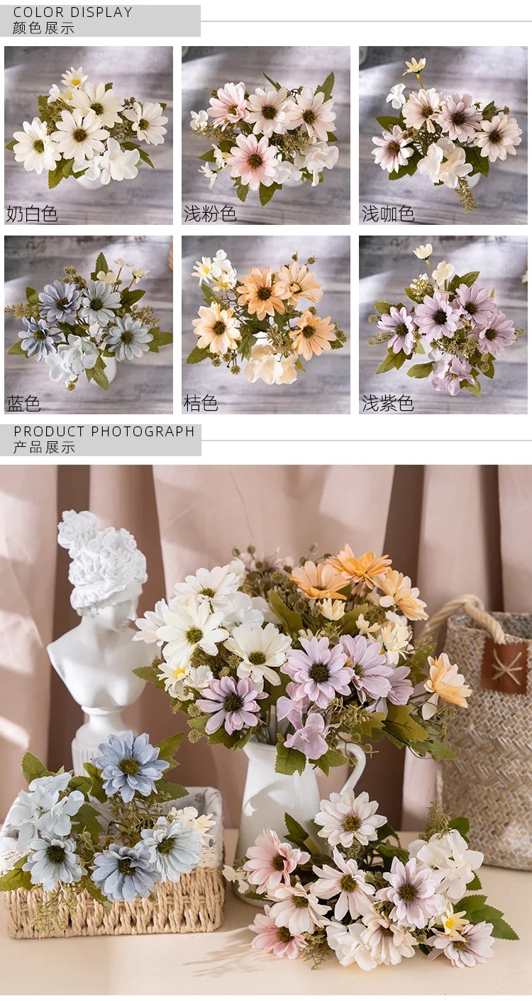 Artificial Daisy Flowers Cosmos Wedding Bouquet Home Party Garden ...