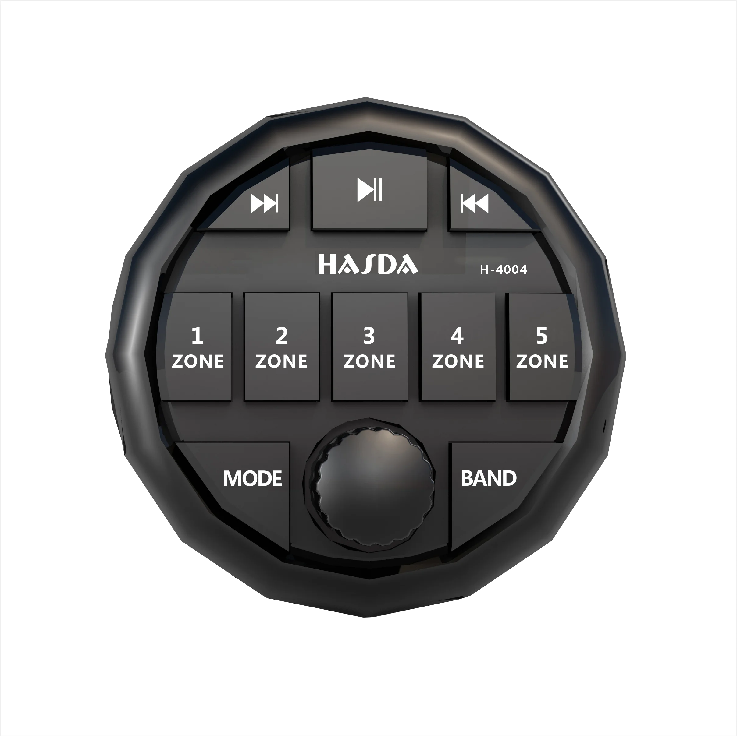 Hasda Waterproof Black Marine Wired Radio Remote Control 5 Zones Audio ...