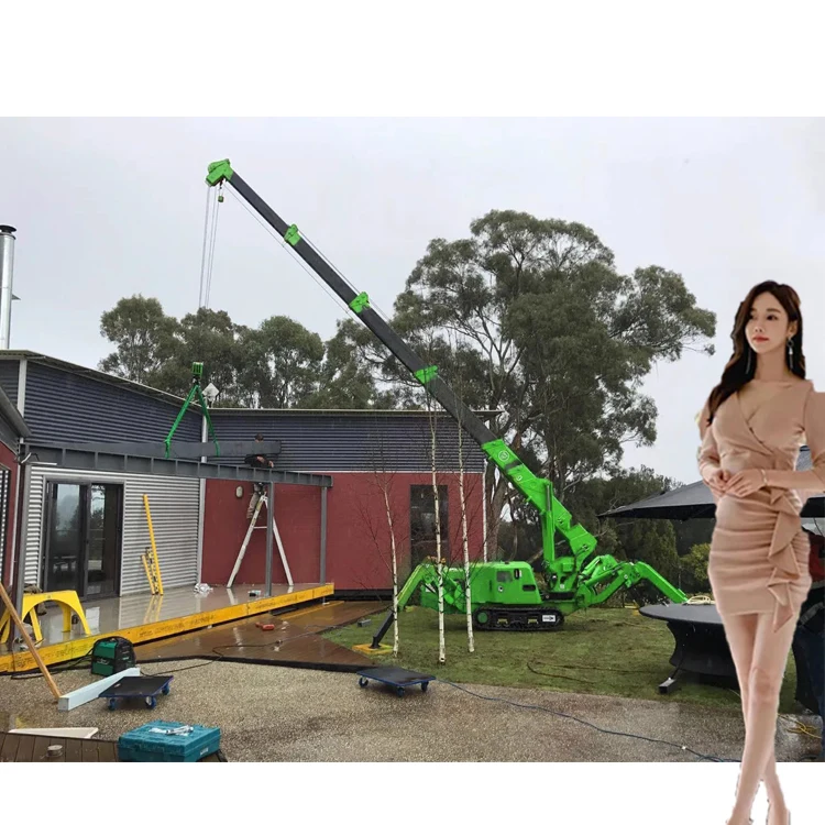 10M mini crane portable lifting cranes with Hand winch for Installation ...