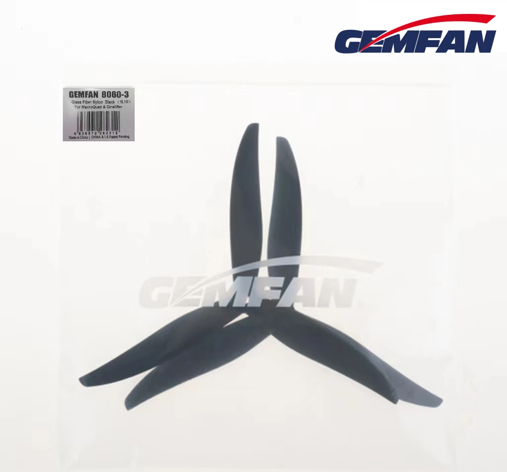 GEMFAN 8 Inch 8060 3-Blade Propeller CW CCW Props for RC FPV X-CLASS ...
