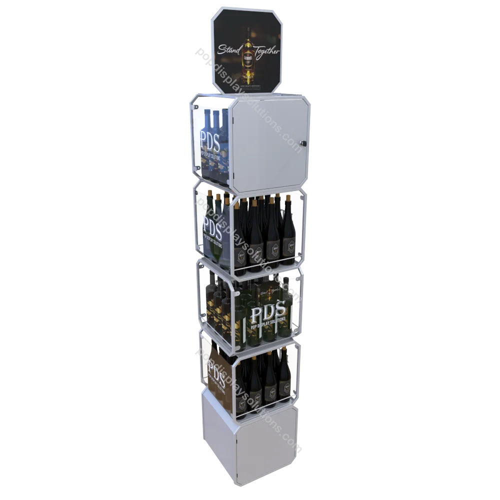 Custom Standing Metal Drink Beer Beverage Retail Display Rack Whiskey ...