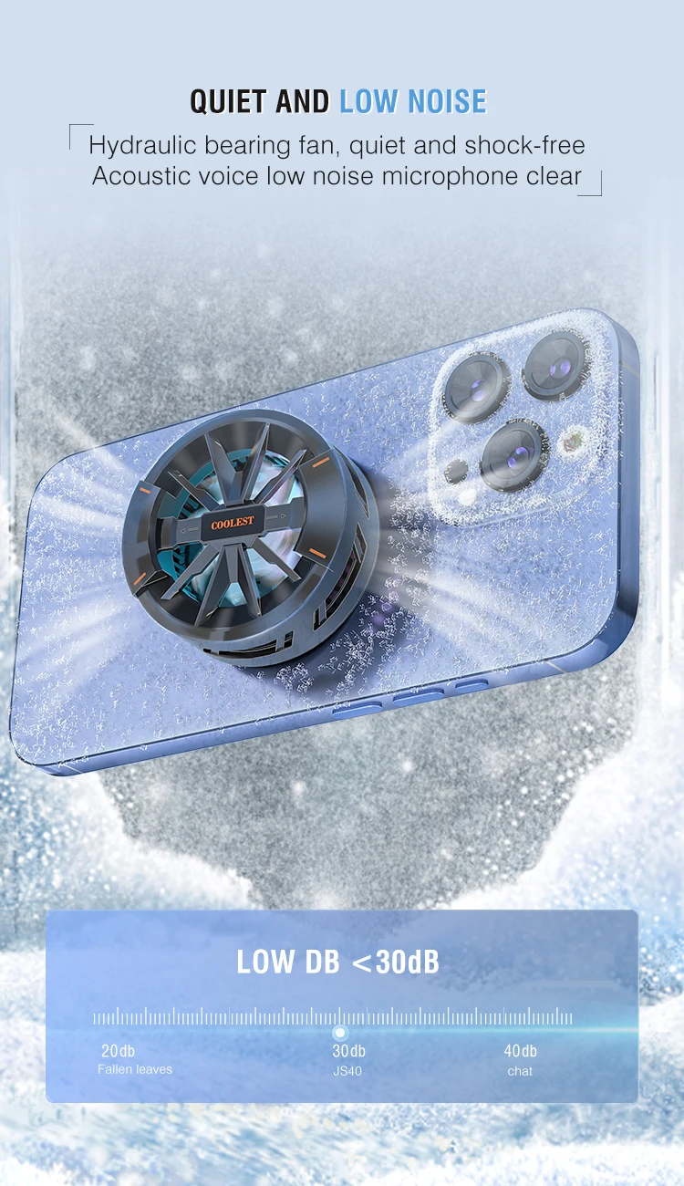 Js40 Magnetic Semiconductor Phone Cooler Fast Cooling Fan Radiator For ...