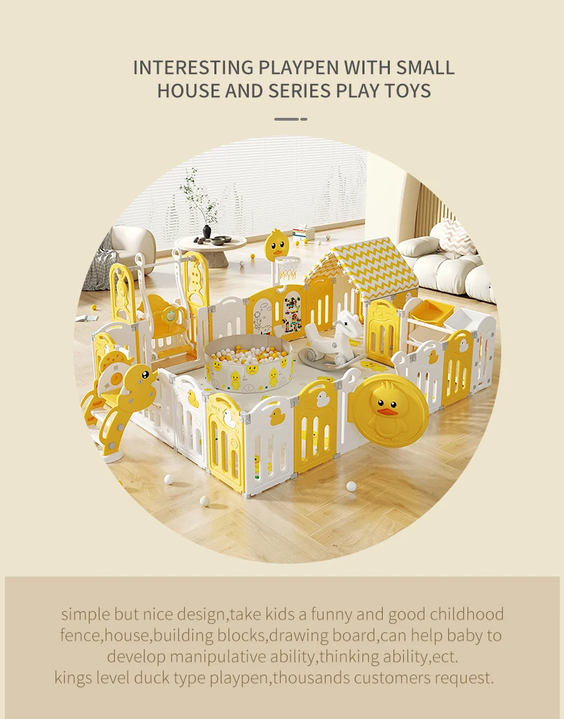 Safe and Stylish: Modern Design Indoor Playpen for Toddlers