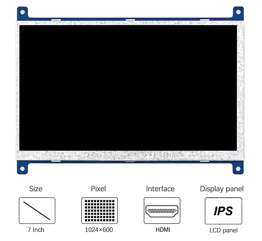 7 inch 1024*600 tft ips lcd display 7.0 inch lcd screen with hmi ...