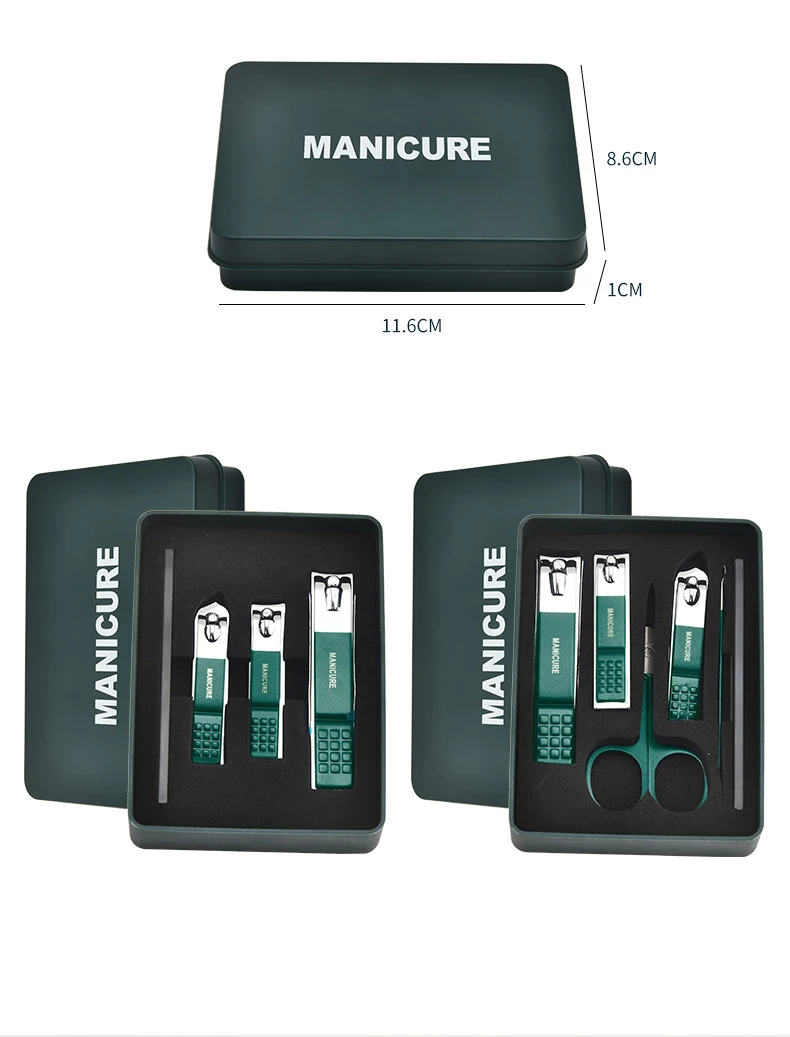 High Quality 6pcs Stainless Steel Nail Clipper Sets Grooming Kit Nail ...