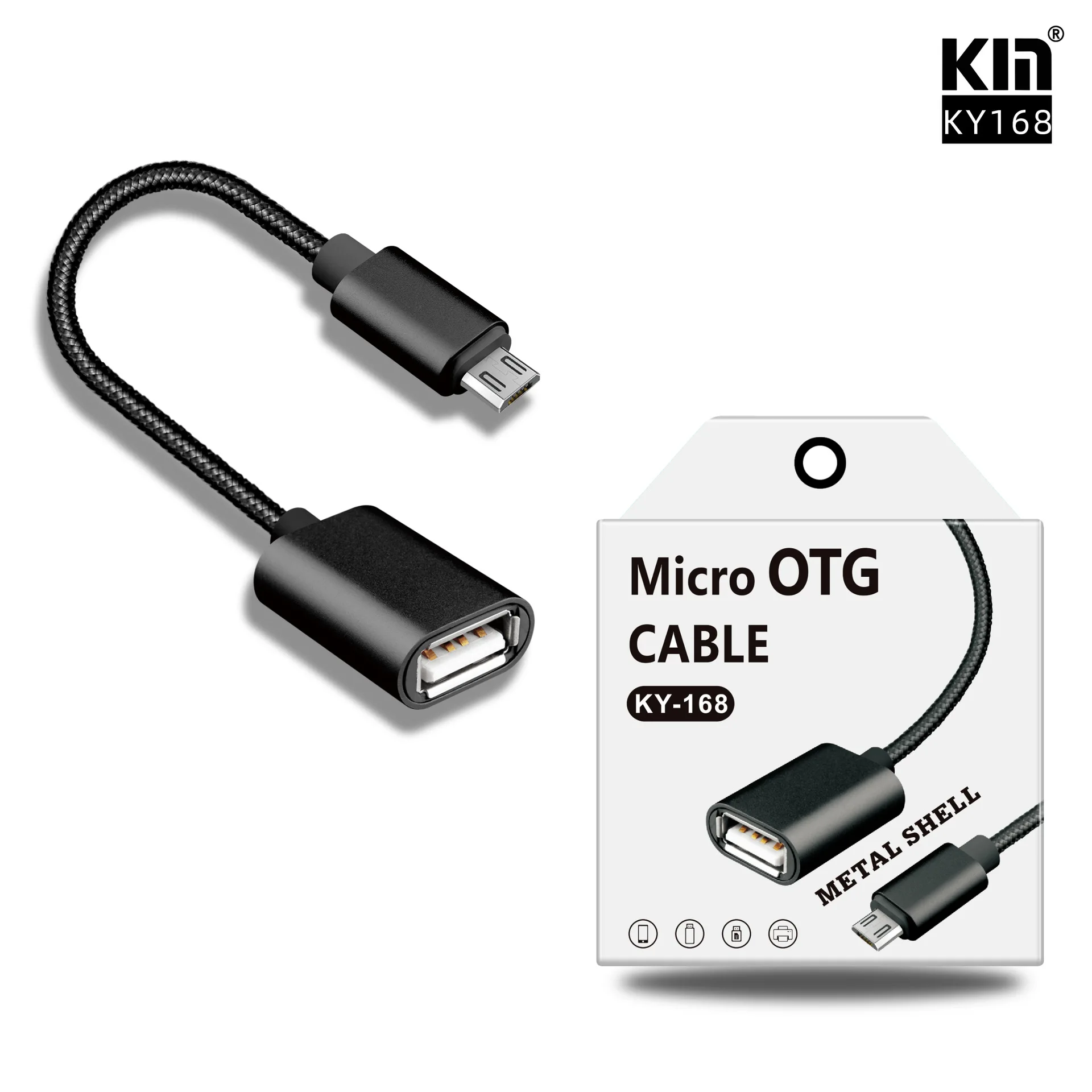 KM Chinese Factory V8 Metal OTG Adapter Micro to USB Android Phone ...