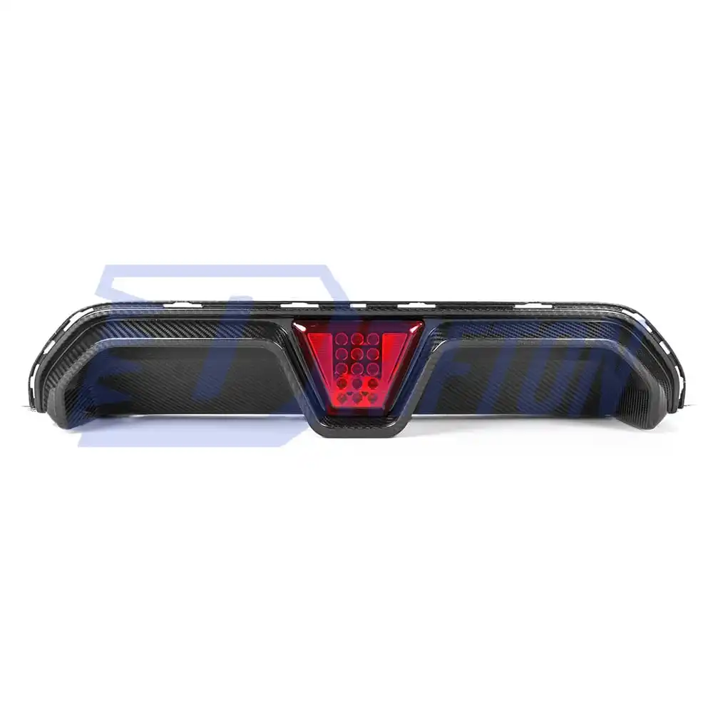 CS Style Dry Carbon Fiber LED Brake Light Rear Diffuser Set for BMW 5 ...